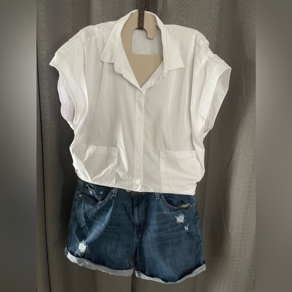 Rouge Collection | Tops | Lightweight Casual White Blouse Rouge ...